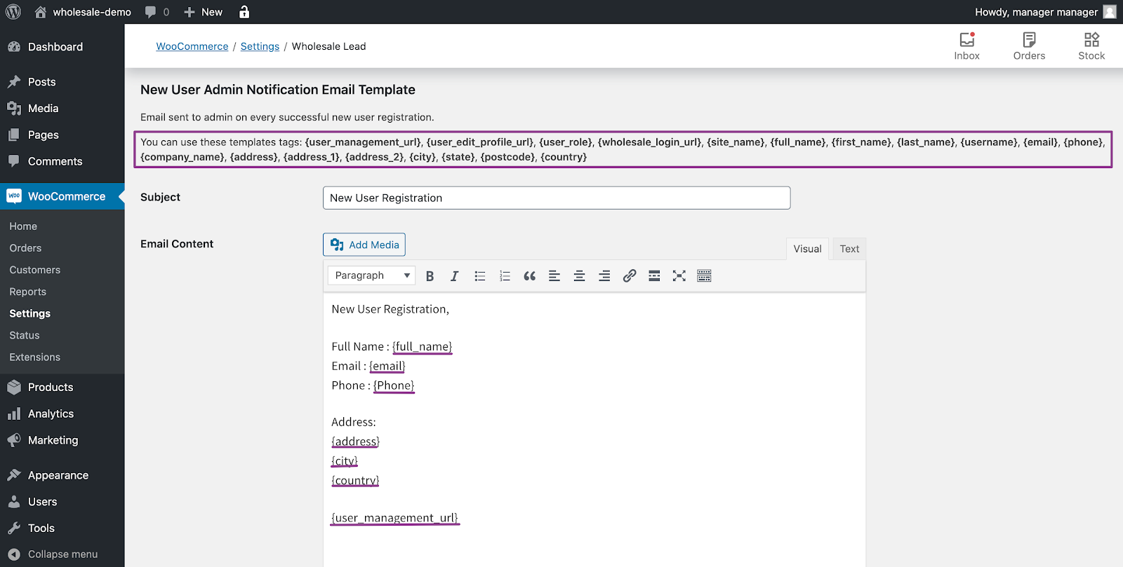 Customize Email Templates Beans Online Store Help